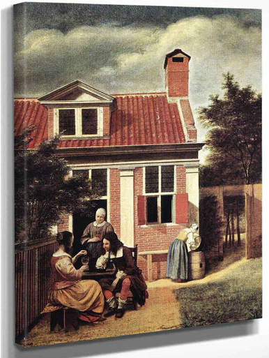 Village House By Pieter De Hooch Art Reproduction from Cutler Miles.