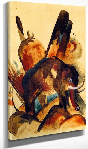 Elephant By Franz Marc Print or Painting Reproduction