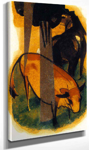 Red And Yellow Cow By Franz Marc Print or Painting Reproduction