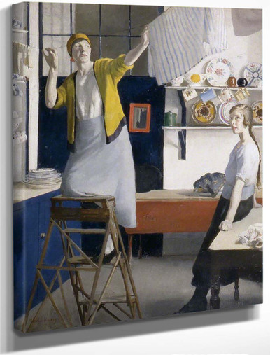 A Kitchen Interior By Harold Harvey Reproduction