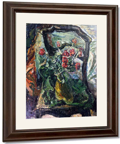 Flowers On A Chair By Chaim Soutine Reproduction