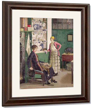 In The Kitchen By Harold Harvey Reproduction