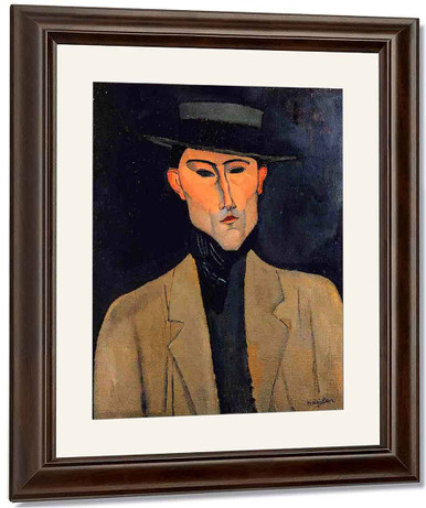 Portrait Of A Man With Hat By Amedeo Modigliani Reproduction