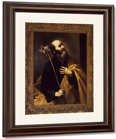 Saint Joseph With The Flowering Rod By Jusepe De Ribera Reproduction