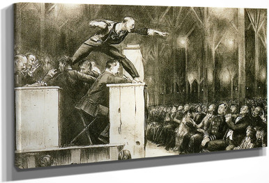 Billy Sunday By George Wesley Bellows Print or Oil Painting ...