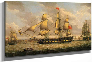 British Merchantman In The River Mersey Off Liverpool By Robert Salmon ...