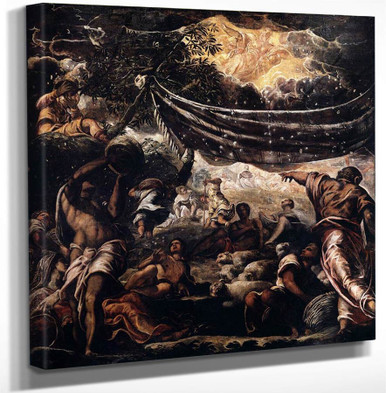 The Miracle Of Manna By Jacopo Tintoretto Print