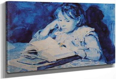 Girl Reading By Albert Anker Print or Oil Painting Reproduction from ...