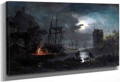 Moonlight By Claude Joseph Vernet Print or Oil Painting Reproduction ...