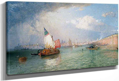 Venice With The Strada Ferrata From The Lagoons By James Baker Pyne ...