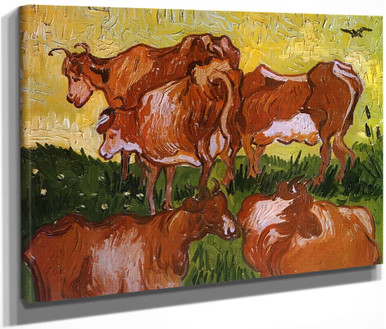 Cows By Vincent Van Gogh Print or Painting Reproduction from Cutler Miles.