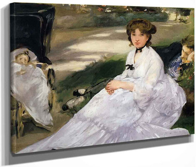 In The Garden By Edouard Manet Print or Painting Reproduction from ...
