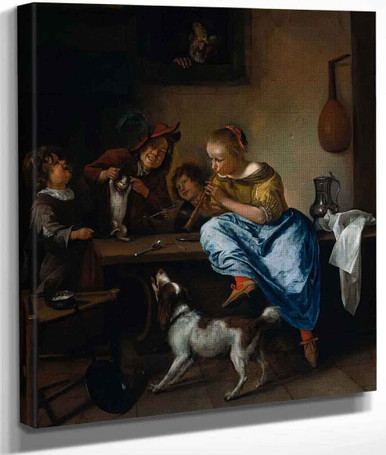 Children Teaching A Cat To Dance, Known As ‘The Dancing Lesson’ By Jan ...