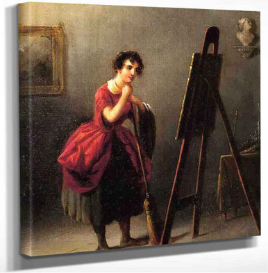 Artists Studio The Critic Pio Ricci Print or Oil Painting Reproduction.
