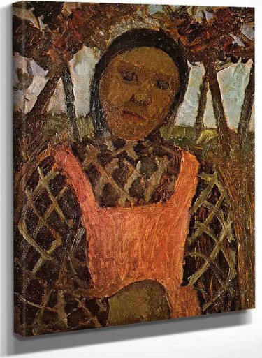 Peasant Girl With Pink Skirt By Paula Modersohn Becker