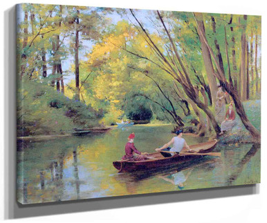 The Boatman By Jules Scalbert Art Reproduction.