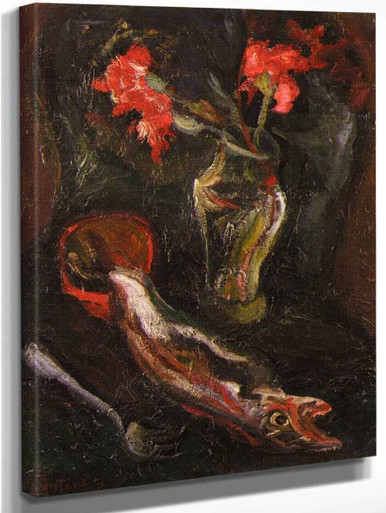 Flowers And Fish By Chaim Soutine Art Reproduction from Cutler Miles.