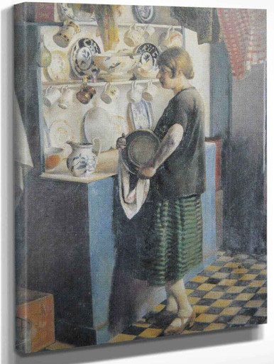 Gertrude In The Kitchen By Harold Harvey Art Reproduction from Cutler ...