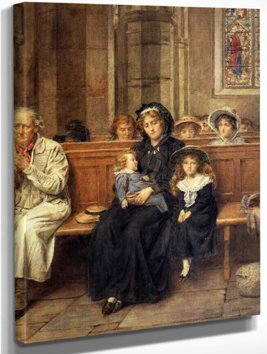 In The Church By George Goodwin Kilburne Art Reproduction from Cutler ...