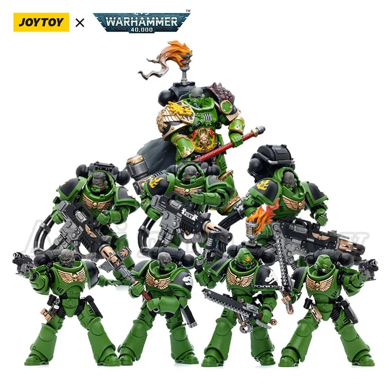JOYTOY 1/18 Action Figure 40K Black Templars Primaris Initiate Brother ...