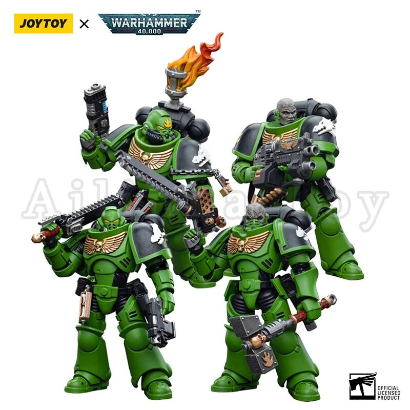 JOYTOY 1/18 Action Figure 40K Black Templars Primaris Initiate Brother ...