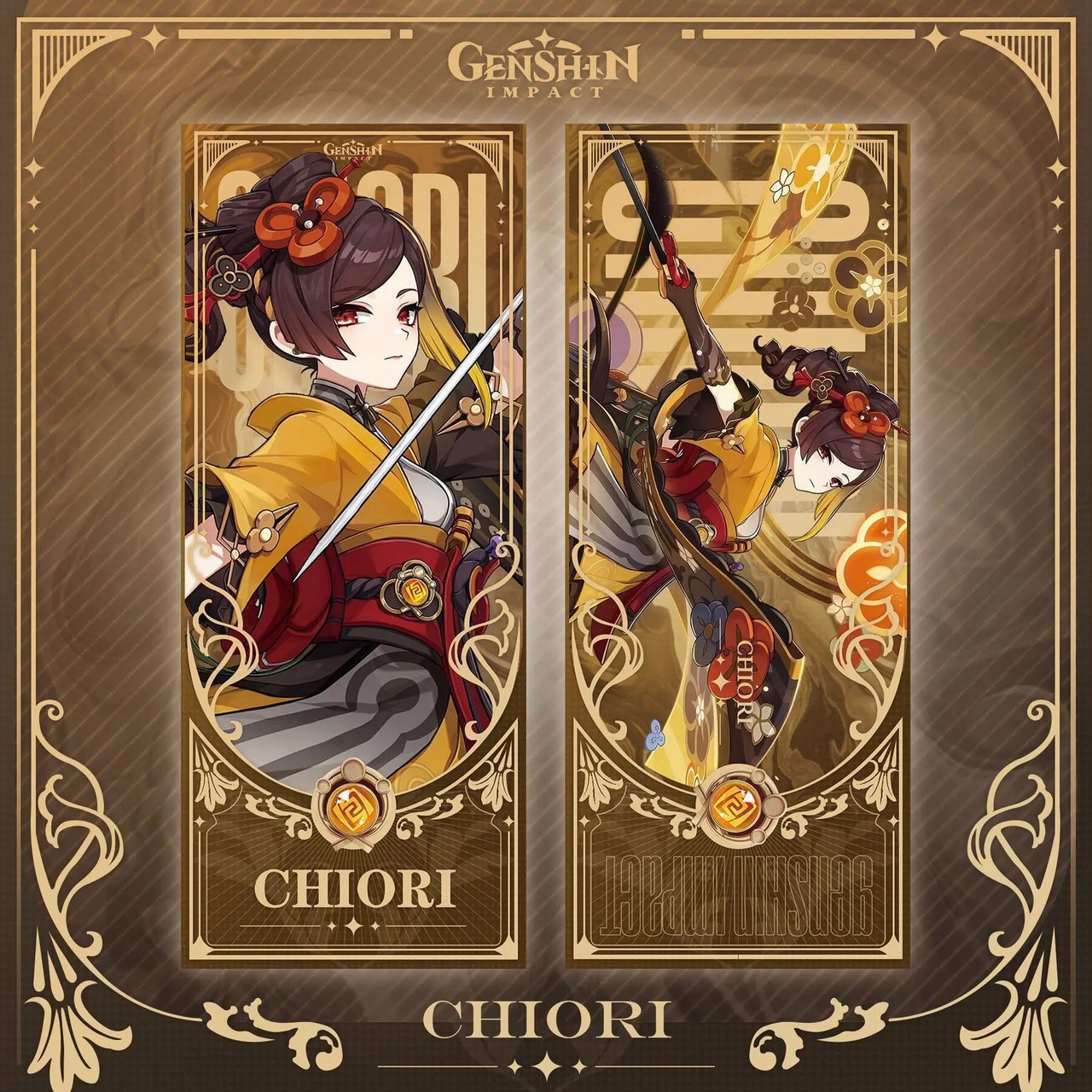 Genshin Impact Collection Cards Games Bookmark Furina Chiori Neuvilette ...