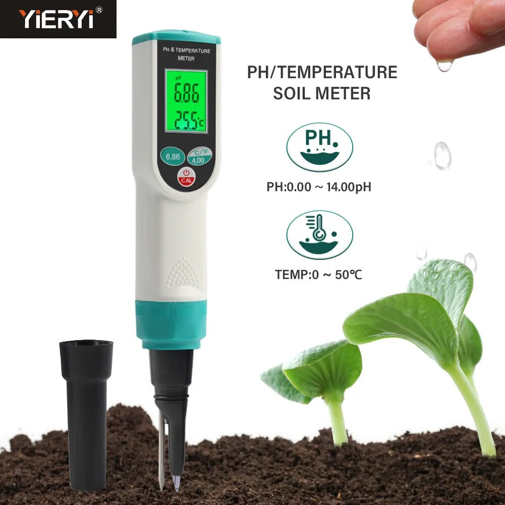 Professional Food PH Meter 0.00~14.00pH Temp pH Tester High Accuracy ...