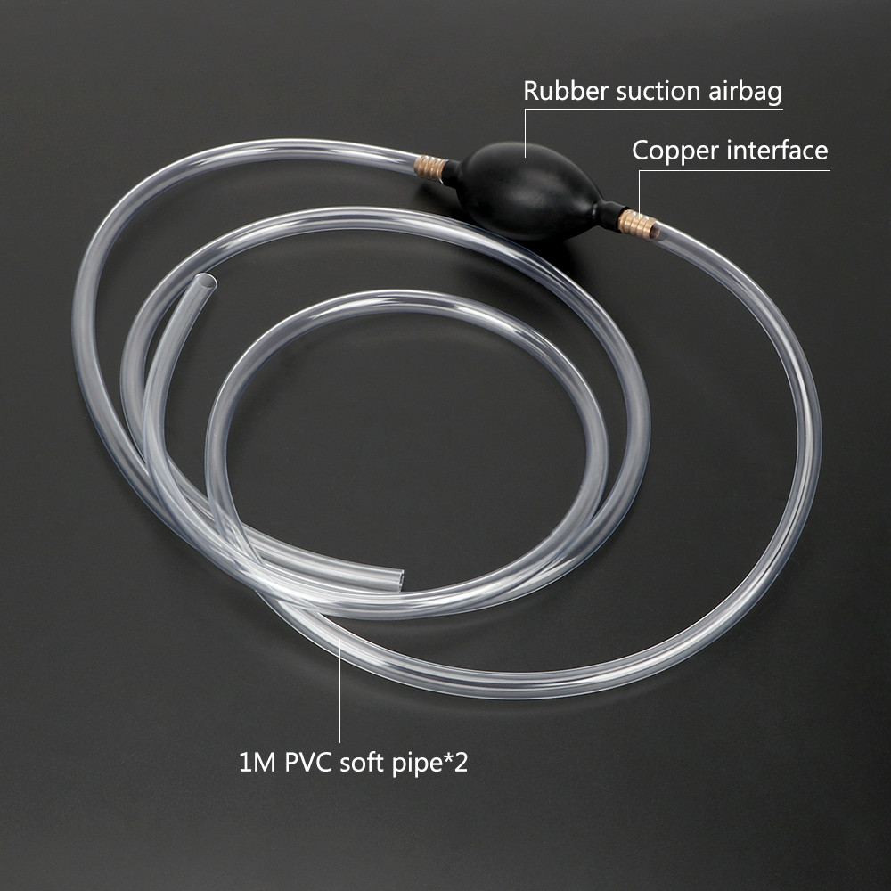 Car Fuel Gas Pump Syphon PVC Pipe Water Oil Transfer Pump Fuel Saver ...