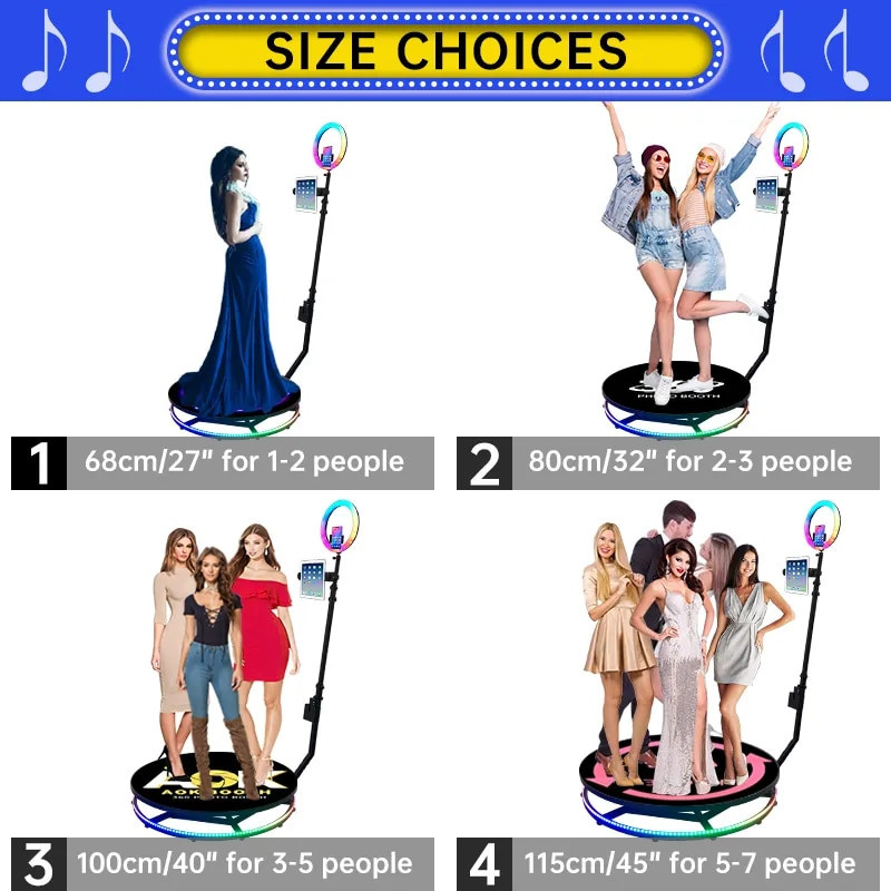 Automatic 360 Photo Booth Degree Spinner Video Booth Photomaton 360 ...