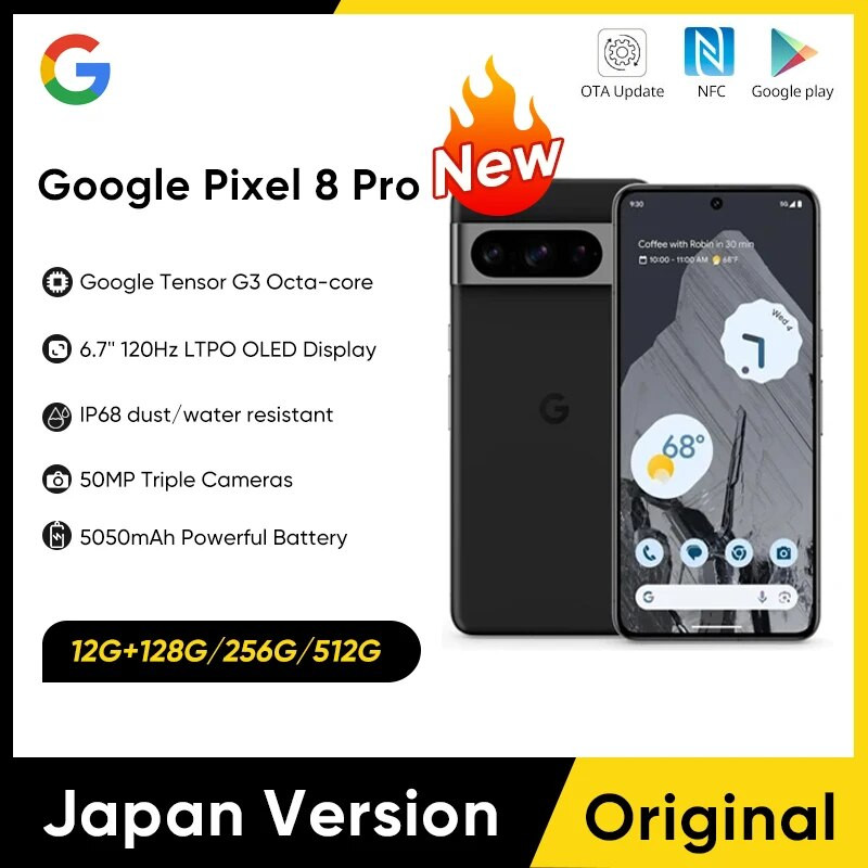 Google Pixel 8 Pro Google Tensor G3 6.7 inches 1TB 50MP & 48 MP OLED ...