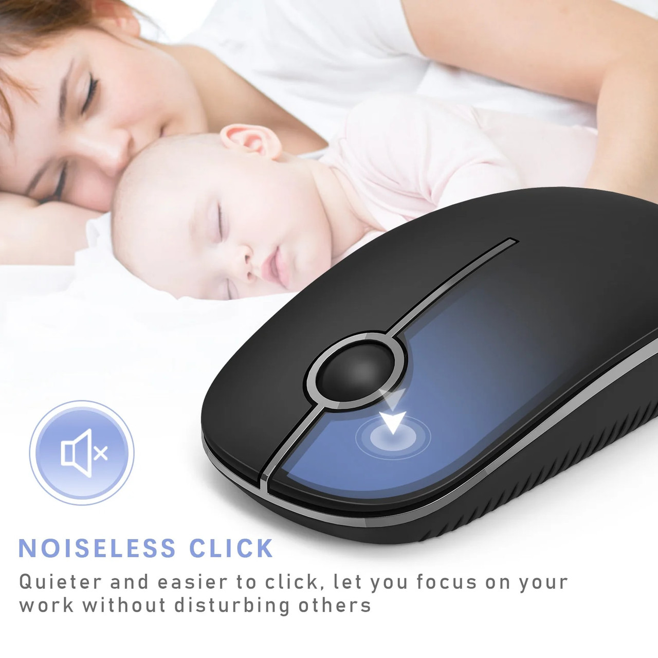 Jelly Comb Wireless Keyboard and Mouse Combo 2.4G Slim Ergonomic Quiet ...