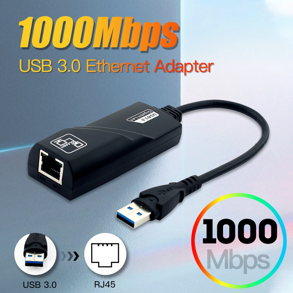 10/100/1000Mbps USB 3.0 Wired USB TypeC To Rj45 Lan Ethernet Adapter ...