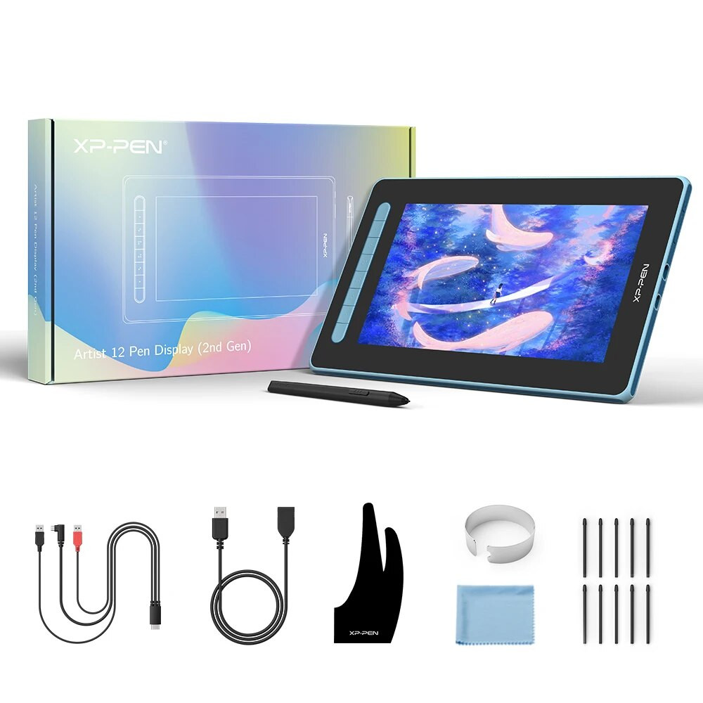 XPPen Artist 12 2nd Graphic Tablet Pen Monitor Drawing Display 127% ...