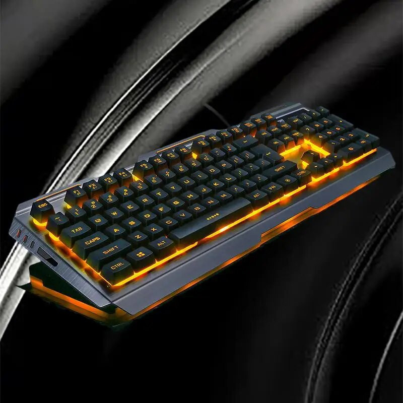 Ultimate Gaming with Mechanical Touch Keyboard and Mouse Set, Luminous ...
