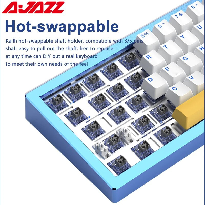 AC067 65% Wireless Mechanical Keyboard Kit 2.4G/BT 5.0/Type-C ...