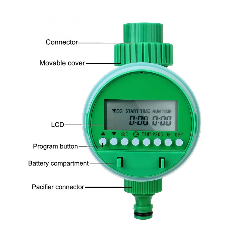 Intelligence Garden Water Timer Valve Watering Control Device Lcd ...
