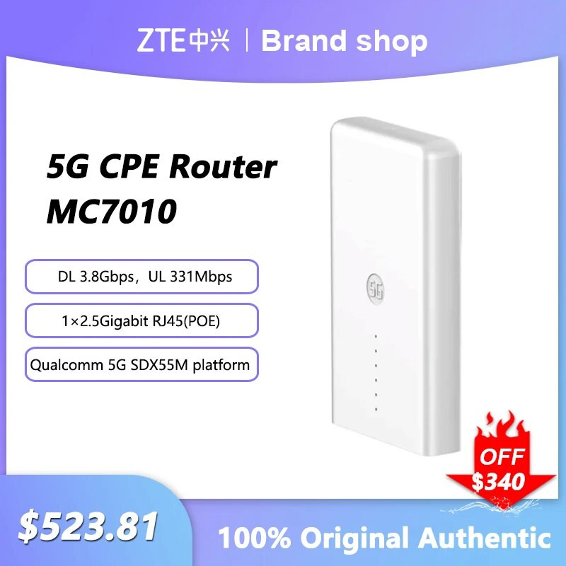 Original ZTE MC7010 Unlock Outdoor Wireless WIFI Router Qualcomm 5G ...