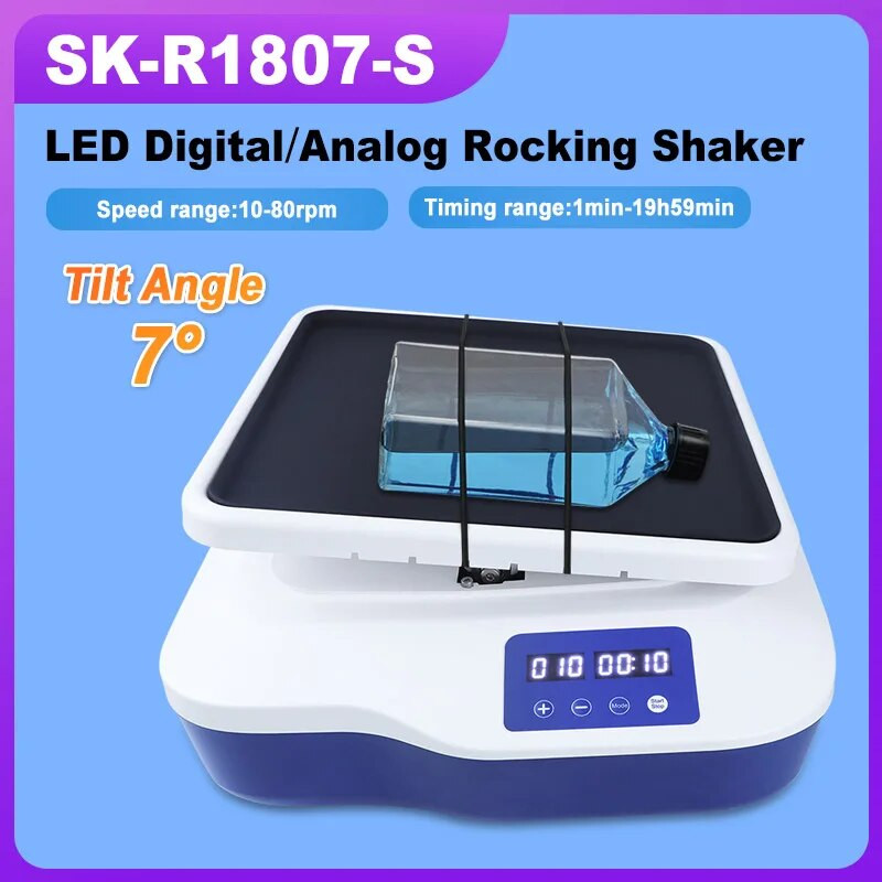 Laboratory SK-R1807-S LED Digital Rocking Shaker 10-80rpm Microplate ...