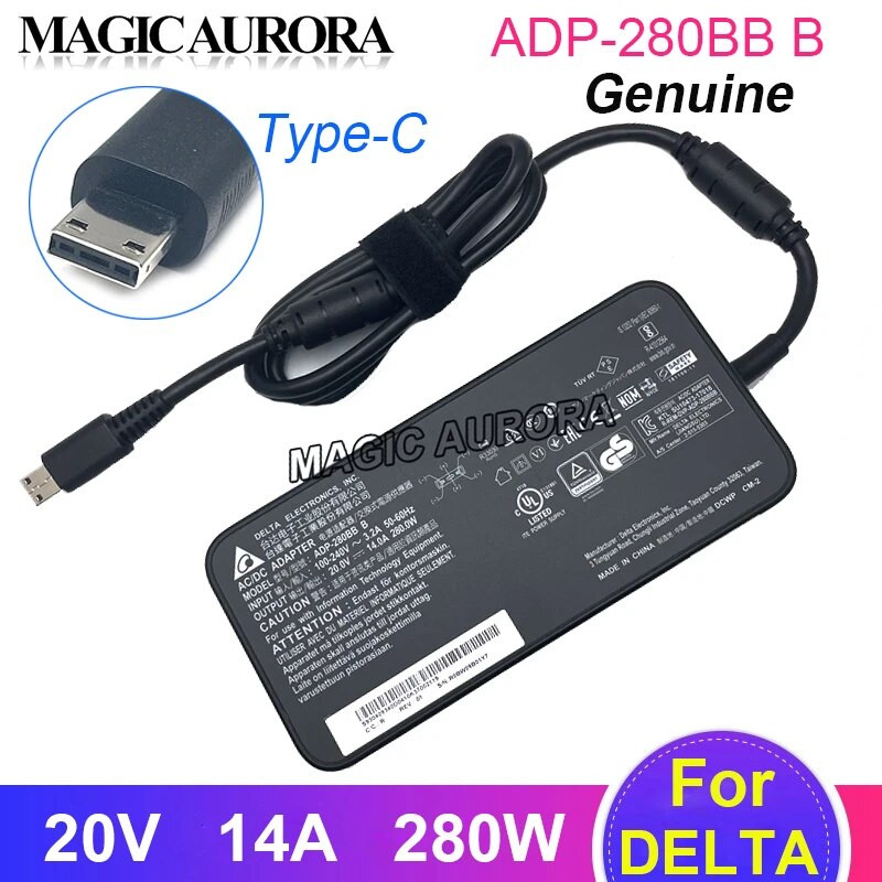 Genuine ADP-280BB B DELTA Type-C Power Adapter For MSI GP76 For Clevo ...