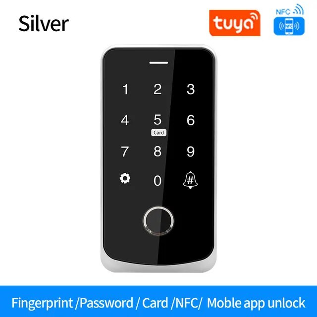 13.56Mhz Rfid Card Keypad Waterproof Tuya APP Door Lock Door Access ...