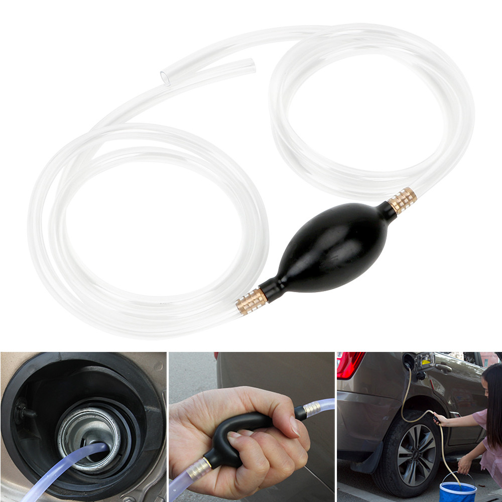 Car Fuel Gas Pump Syphon PVC Pipe Water Oil Transfer Pump Fuel Saver ...
