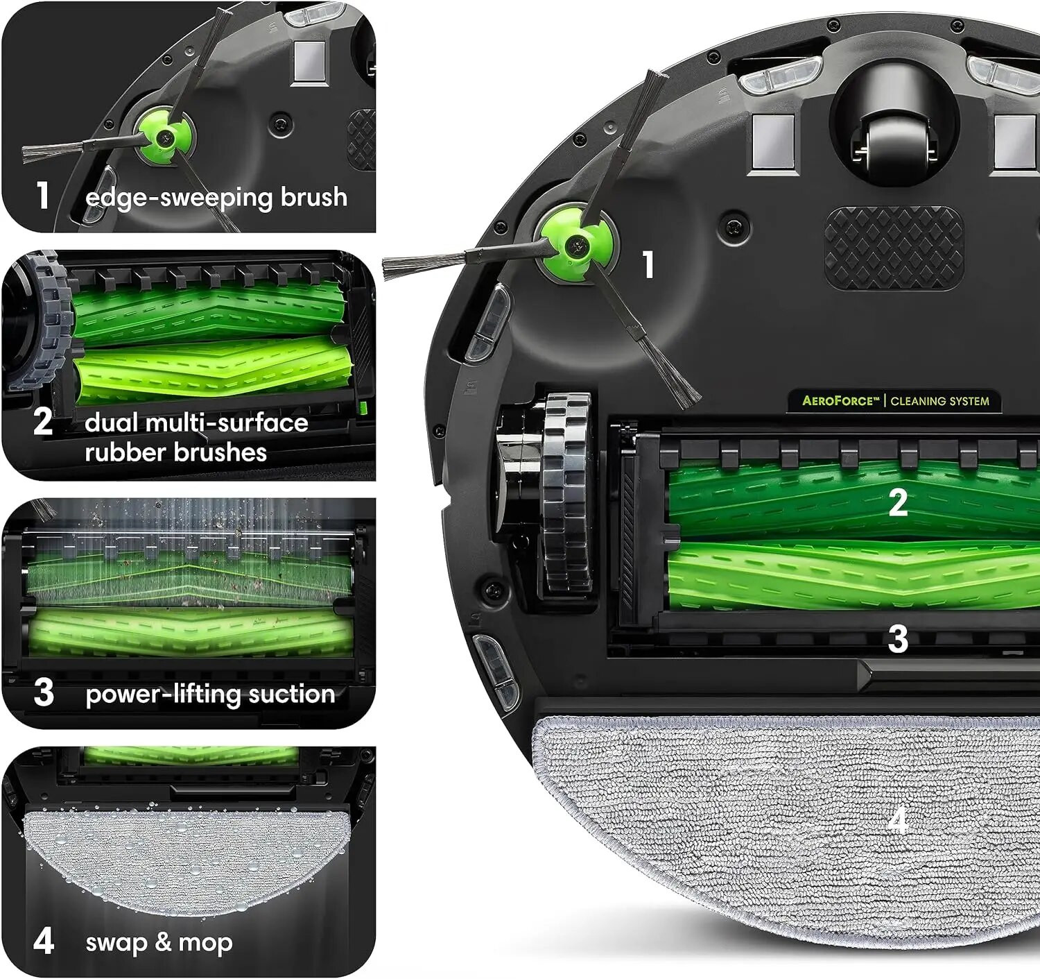 iRobot Roomba Combo i5+ Self-Emptying Robot Vacuum and Mop, Clean by ...