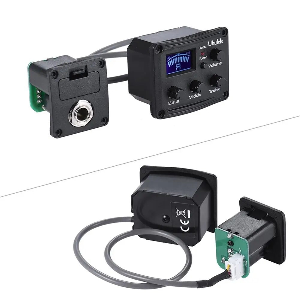 Acoustic Electric Guitar Preamp Pickup Digital Tuner Ukulele Pickup ...