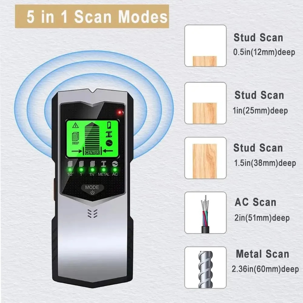 HANMATEK SF1 Stud Finder Wood Studs Metal Detecion Detection of live ...