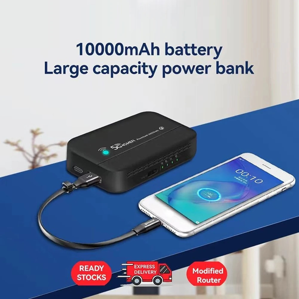 Portable WiFi Router 4G LTE WiFi Repeater 150Mbps 10000mAh Car Cottage ...