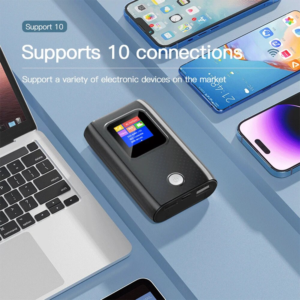 KuWFi 4G Mobile Router 150Mbps Portable Lte Router Mini Modem 6000mAh ...