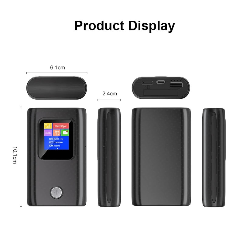 KuWFi 4G Mobile Router 150Mbps Portable Lte Router Mini Modem 6000mAh ...