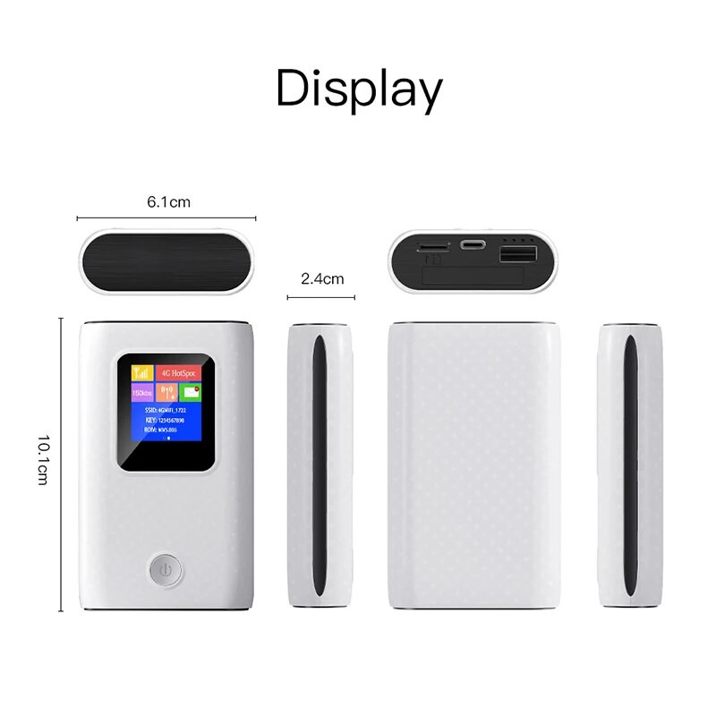KuWfi Unlock 4G LTE Router 150Mbps Outdoor Hotspot 6000mah Mobile ...