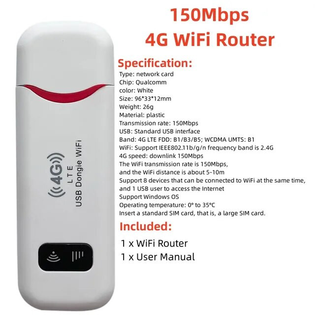 4G WIFI Router Card 4G LTE Wireless Router Mini Outdoor Hotspot Pocket ...