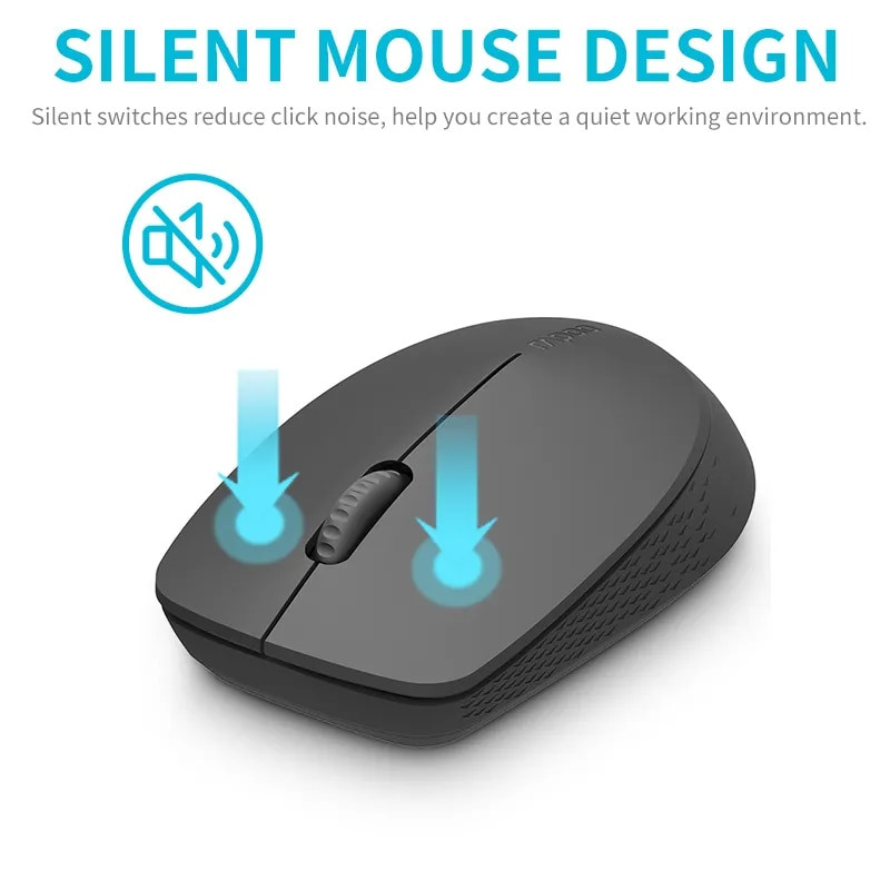 Rapoo 9000M Mini Multi-Mode Silent Wireless Alloy Base Keyboard Optical ...